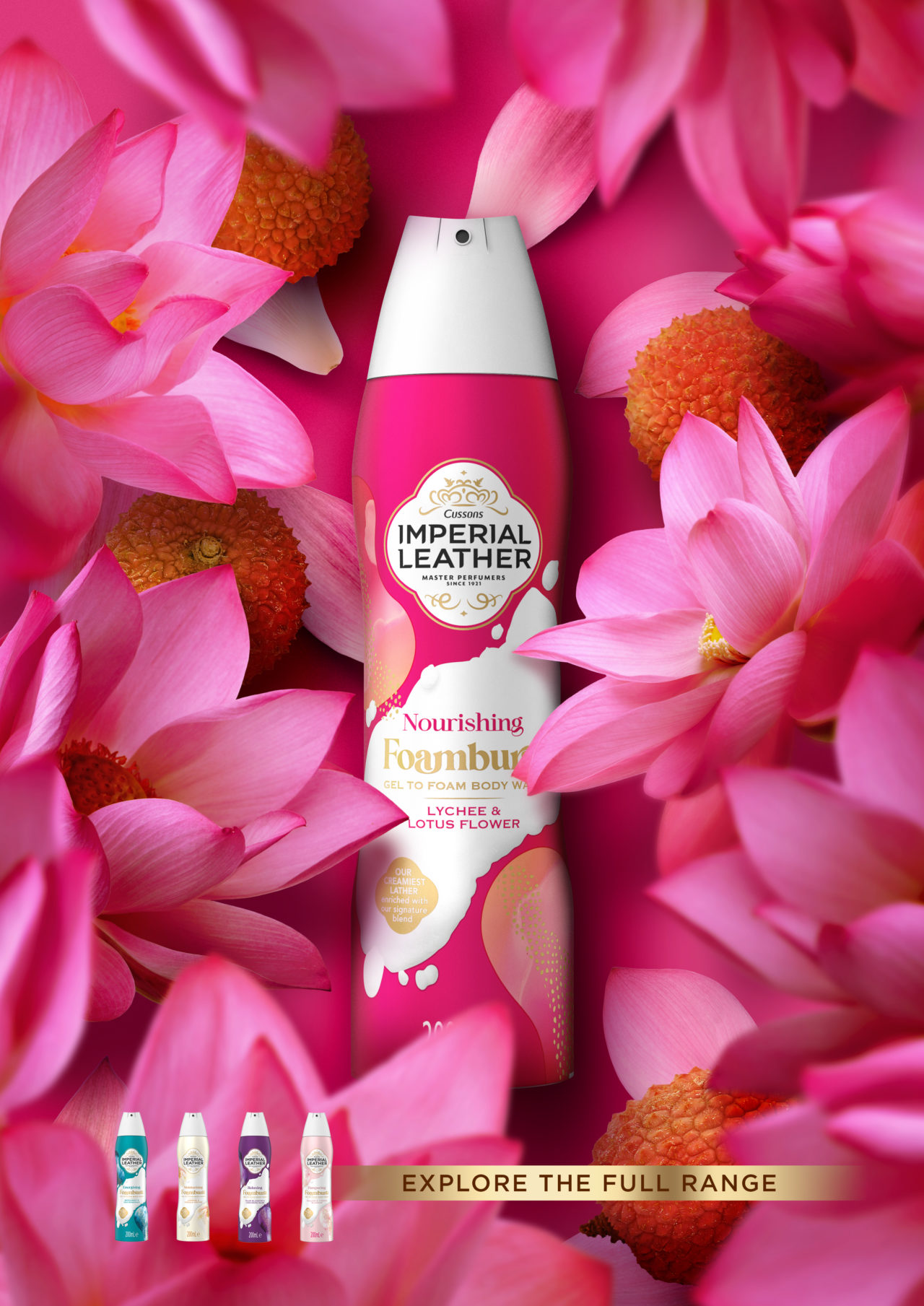 Imperial Leather Nourishing Foamburst Lychee & Lotus Flower - Imperial ...
