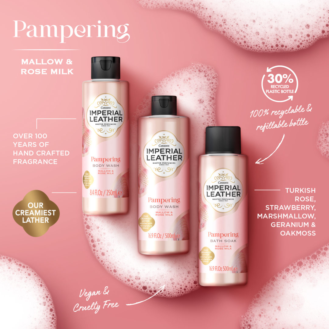 Imperial Leather Pampering Bath Soak Mallow and Rose Milk 500ml ...